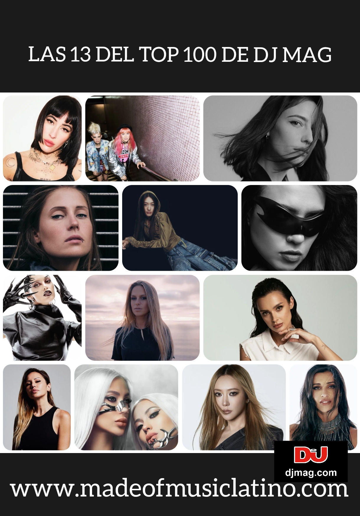 Las Mujeres del Top 100 Djs de Dj Mag 2025 – Made of Music Latino